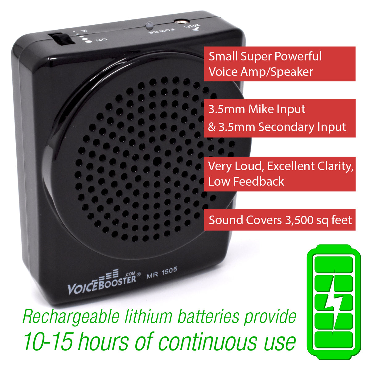 VoiceBooster MR1505 12watt Voice Amplifier – TK Products LLC